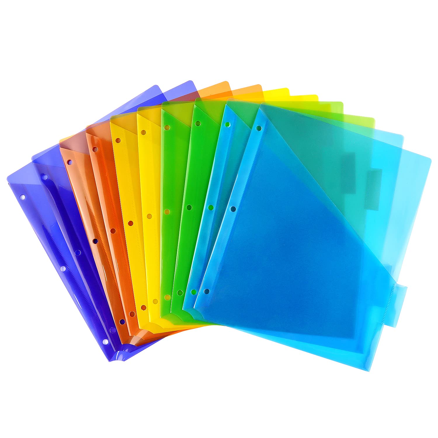Mua Plastic Binder Dividers with One Front Pocket and Tab Binder ...