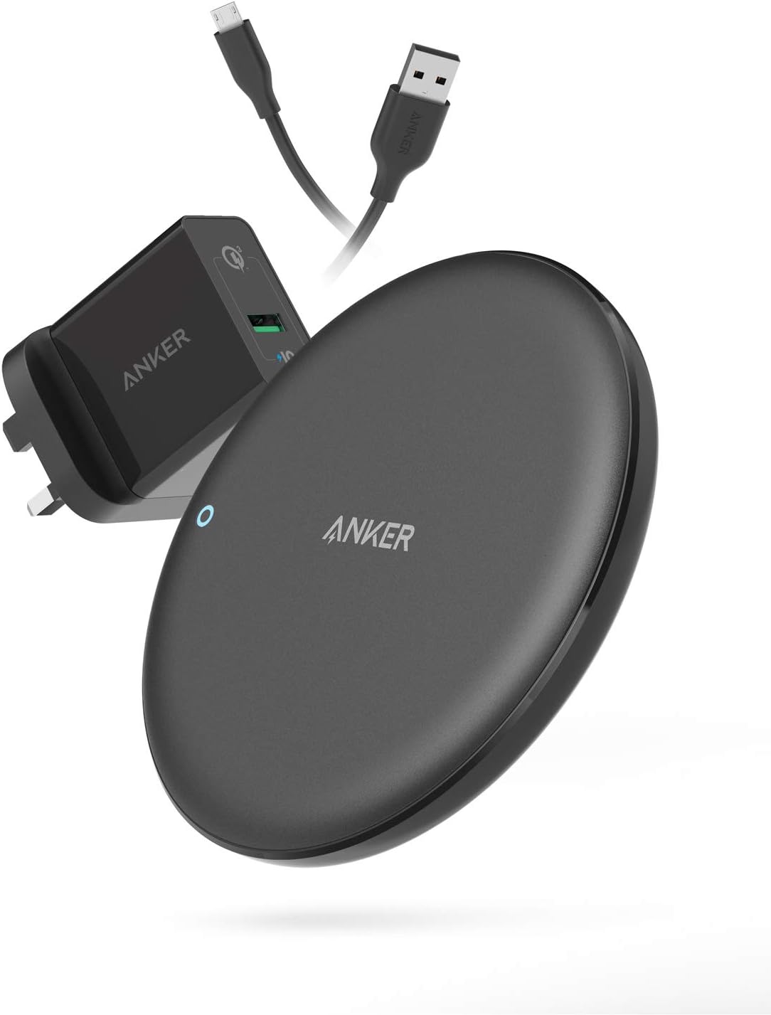 Anker PowerWave 7.5 Fast Wireless Charging Pad with: Amazon.co.uk ...