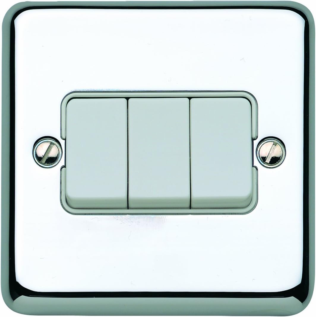 MK Chroma Plus K4673PCR 10A 3-Gang 2-Way Single Pole Switch – BigaMart