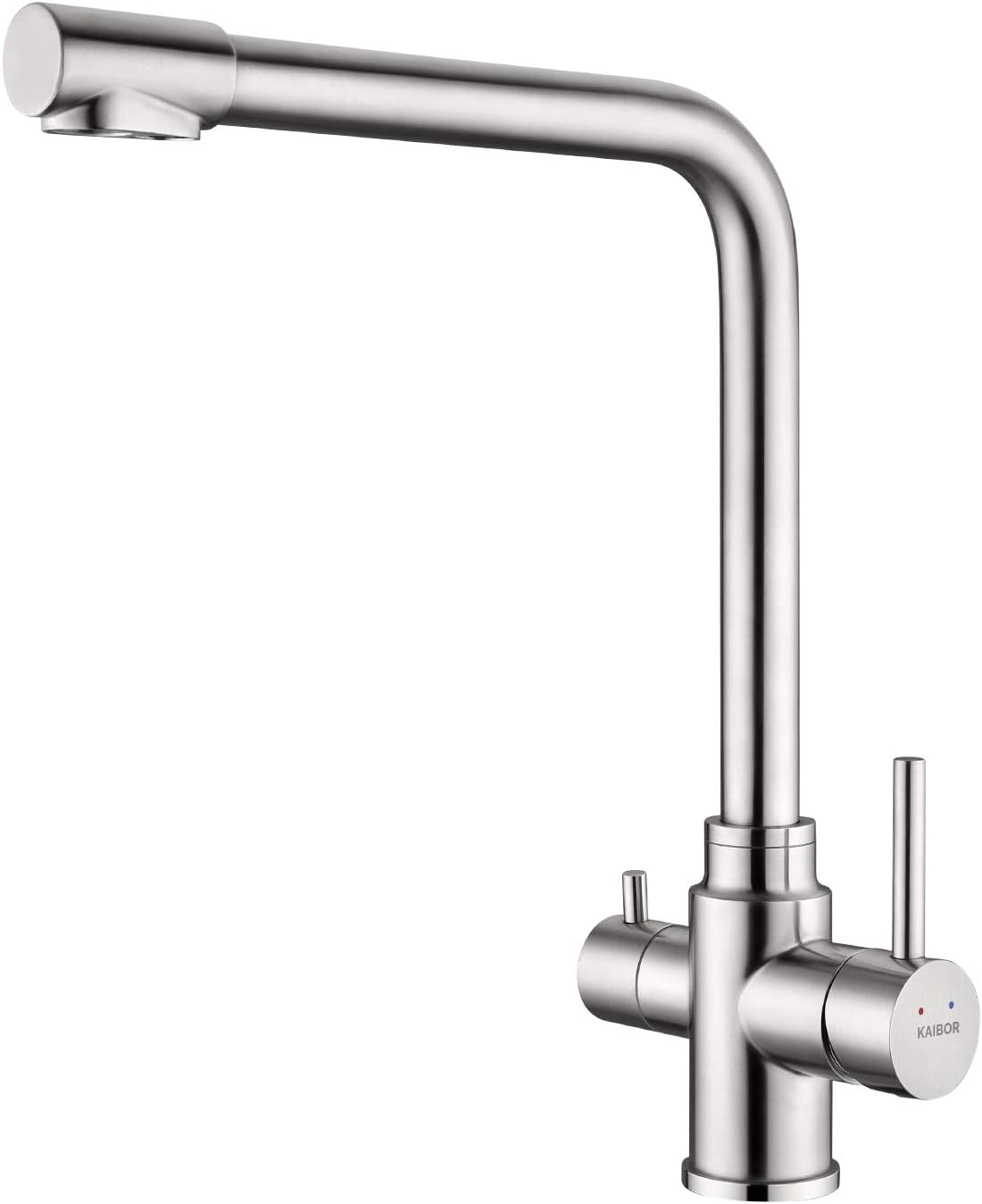 KAIBOR 3 Way Kitchen Tap Stainless Steel with Water Filter Way Drinking ...