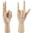 Amazon.com: Wooden Hand Model, 2 PCS, 10 Inches Left and Right Hand Art ...