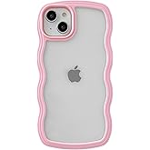 Amazon.com: Caseative for iPhone 14 Pro Max Case,Cute Curly Wave Frame Shape Shockproof Soft ...