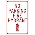 Amazon.com : DAOLEG No Parking Fire Hydrant Street Signs Road Yard ...