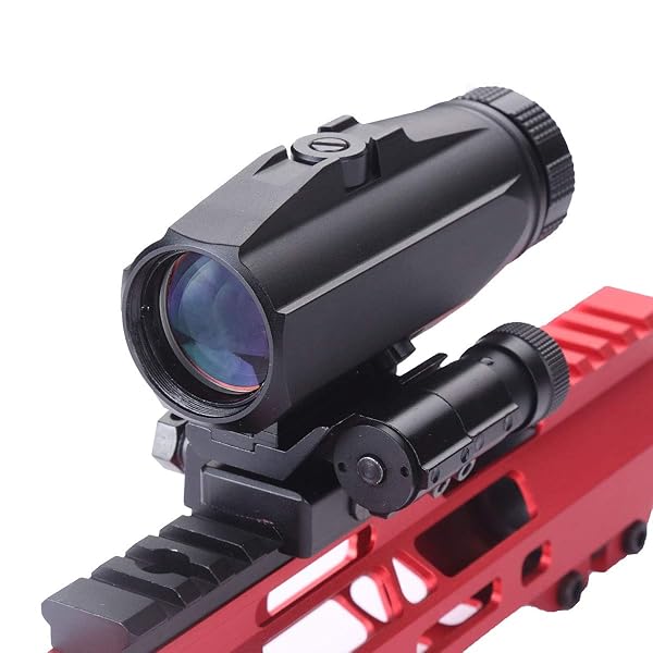 Funpoweroptics Tactical 3X Red Dot Magnifier Hunting Rifle Scope ...