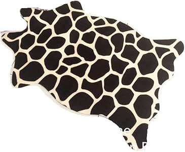 FindFine Giraffe Print Rug 3.6x2.5 Feet Faux Giraffe Hide Rug Animal ...