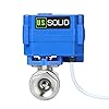 U.S. Solid Motorized Ball Valve- 1/2" Stainless Steel Ball Valve with ...