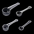 Amazon.com: 4pcs Clear Plastic Measuring Spoons Measure Scoops 1g 3g 5g ...