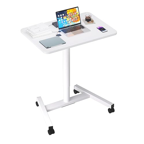 MPETAPT 28-Inch Mobile Standing Desk Adjustable Height, Portable ...