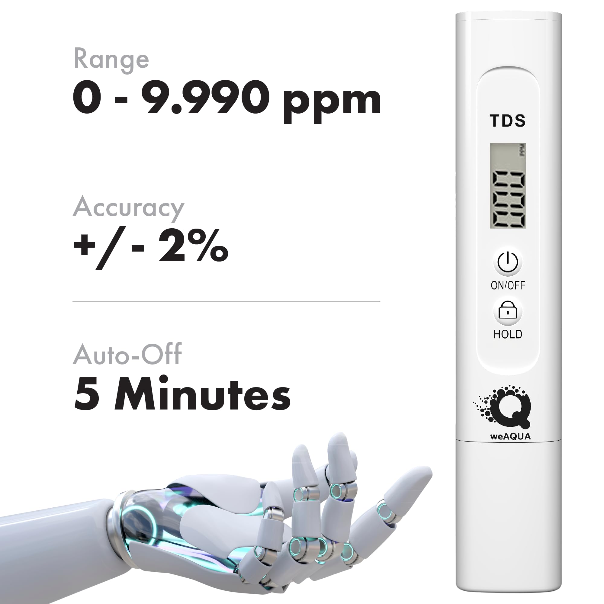 TDS Meter AI-Supported Self-Calibrating For Accurate Results - Total ...
