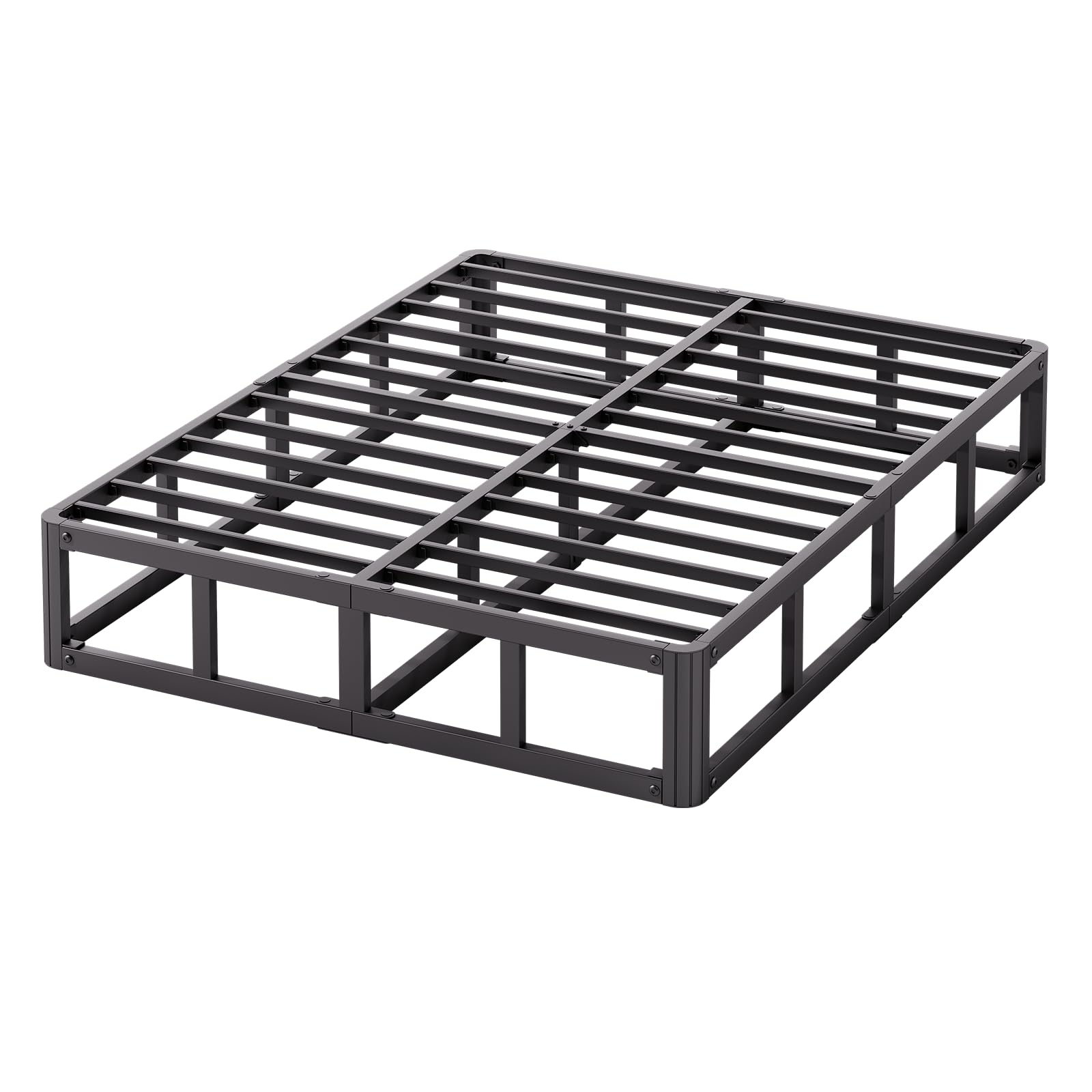 Askeld Queen Bed Frame, 9 Inch High Metal Box Spring with More Steel ...