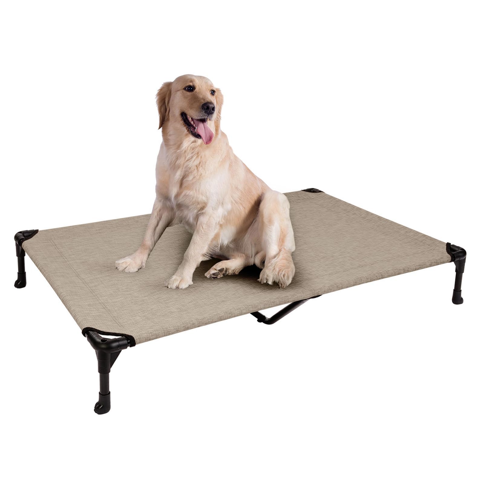 Veehoo Outdoor Elevated Dog Cot Bed, Cooling Raised Pet Bed for X-Large ...