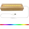 Amazon.com: LeJisunhs LED Light Display Pedestal,Beech Wood Lamp Base ...