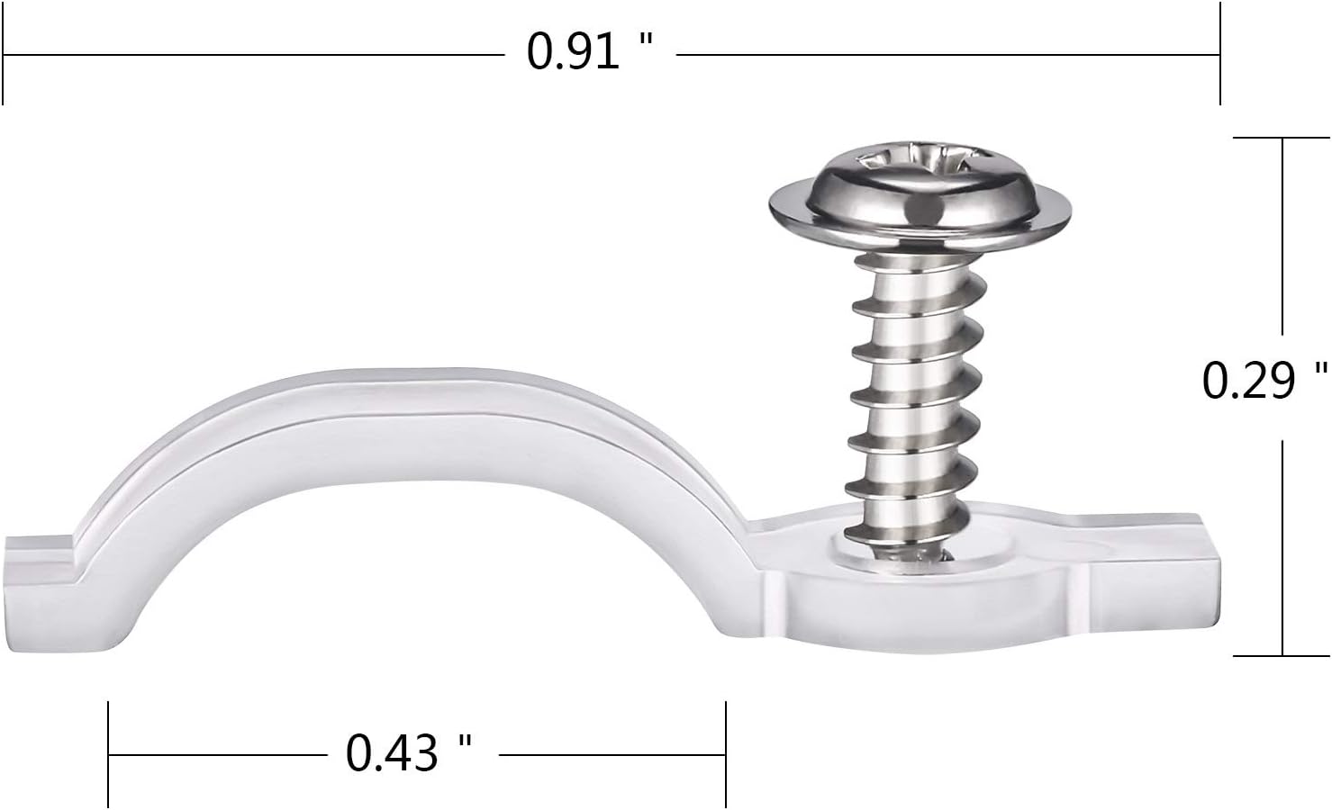 100 Pack Mounting Bracket Kit Strip Light Mounting Brackets, Fixing ...