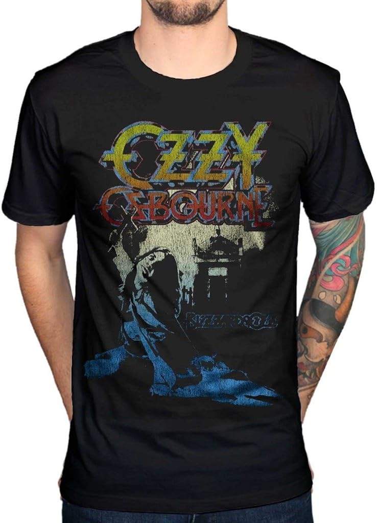 AWDIP Men's Official Ozzy Osbourne Blizzard Of Ozz T-Shirt Heavy Metal ...