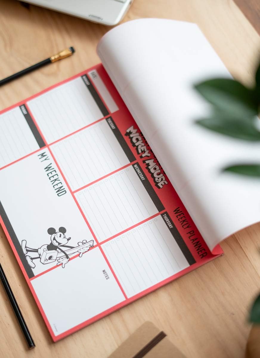 Official Mickey Mouse A4 Weekly Planner, Disney Desk Calendar, Family ...