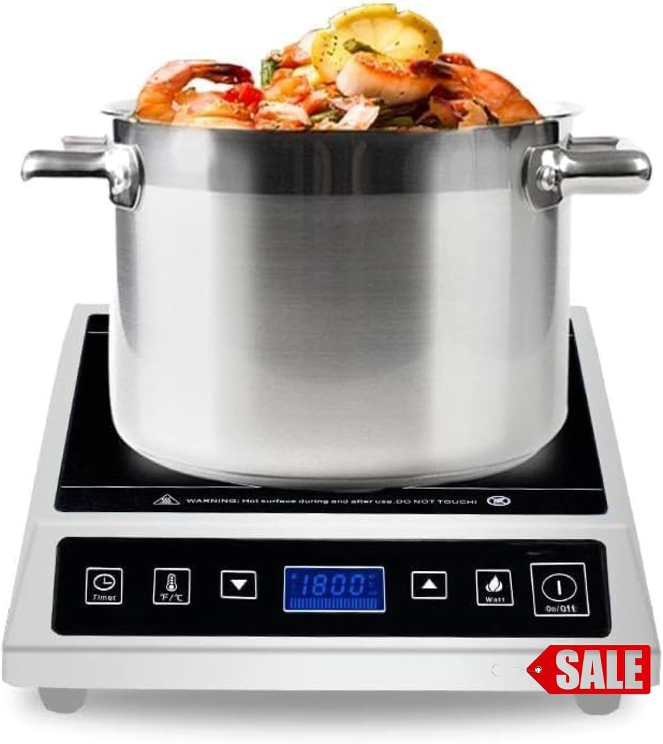 Commercial Induction Countertop Burner 3500W Professional Portable 240V ...