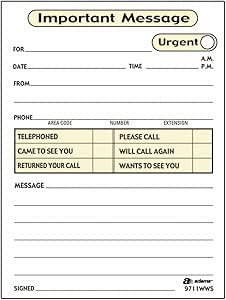 Amazon.com : Adams Write 'n Stick While You Were Out Message Pads ...