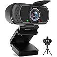 HD Webcam 1080P with Microphone, PC Laptop Desktop USB Webcams, Pro ...