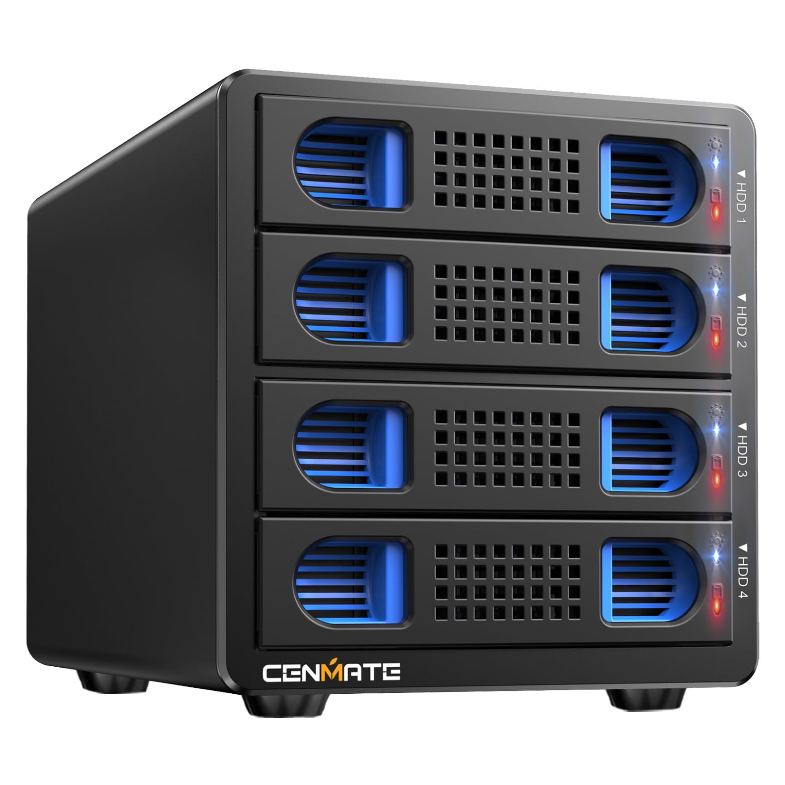 CENMATE 4 Bay Hard Drive Enclosure with Cooling Fan for 2.5/3.5" SATA ...