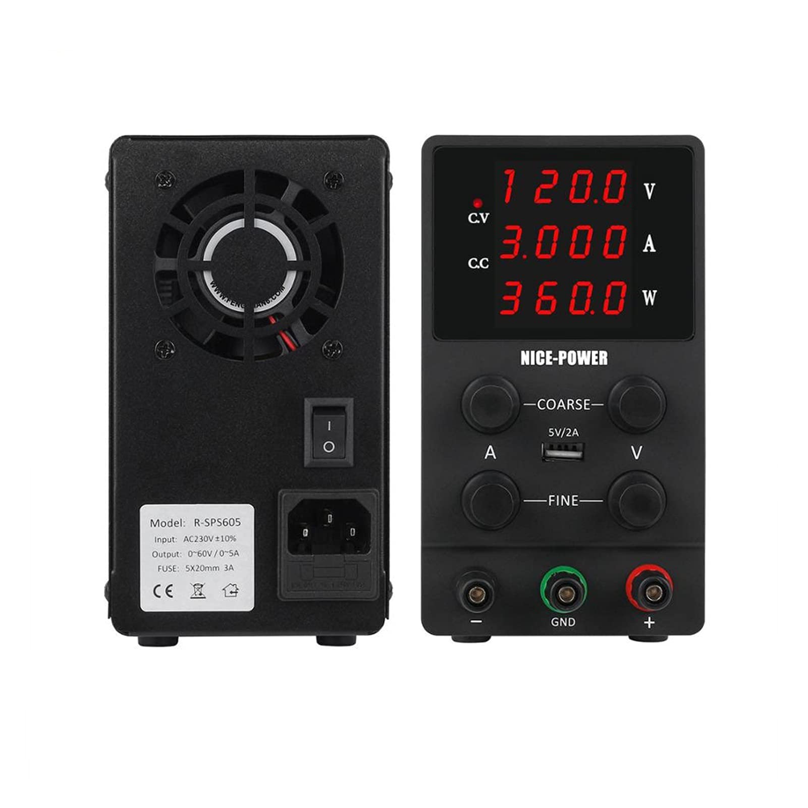 Mua Bench Power Supply 4-Digits USB Adjustable Switching DC Lab Bench ...