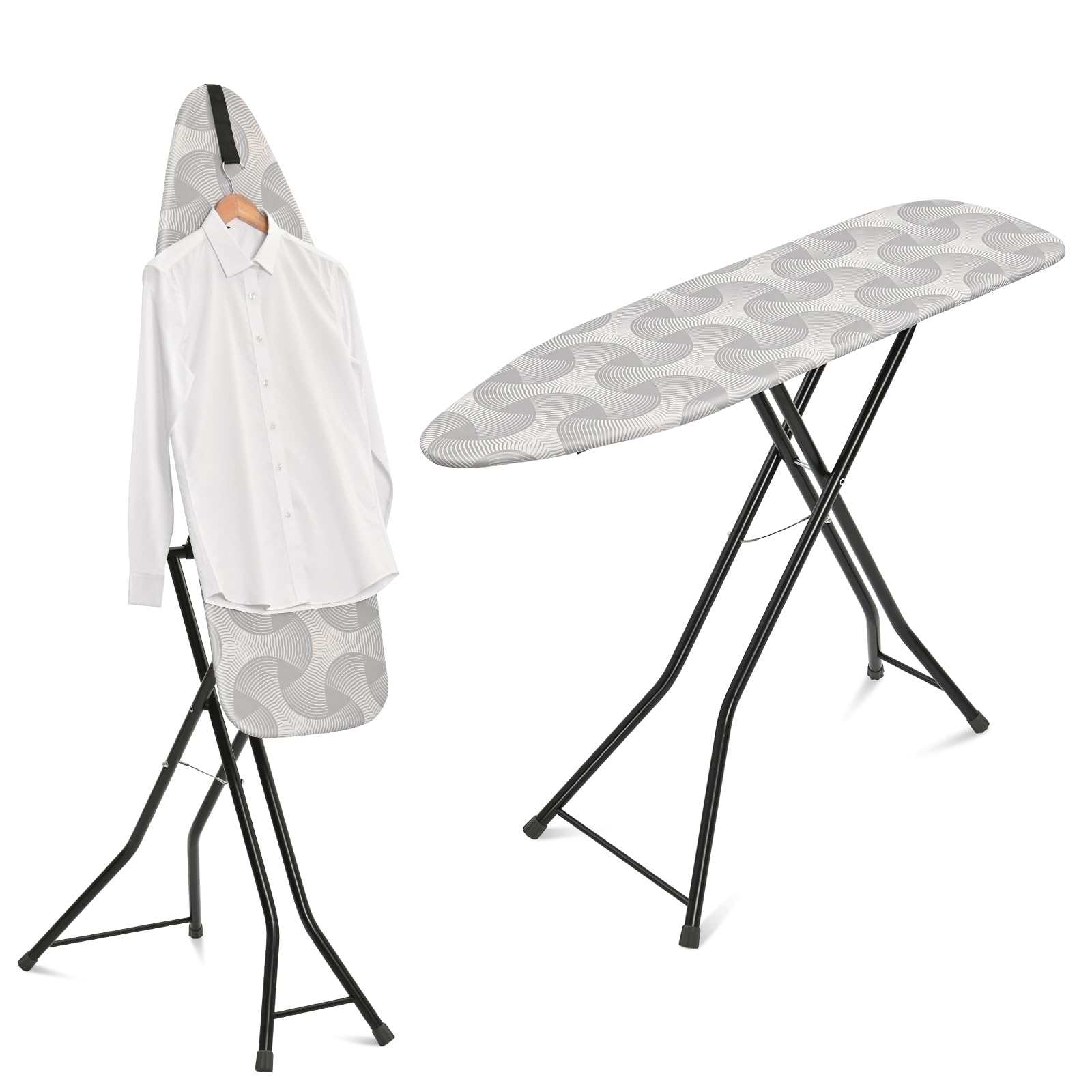 APEXCHASER Ironing Board, Full Size Steam Iron Board,Large Heavy-Duty ...