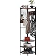 Amazon.com: HIDODO Corner Hall Tree, Coat Rack with Shoe Rack and ...