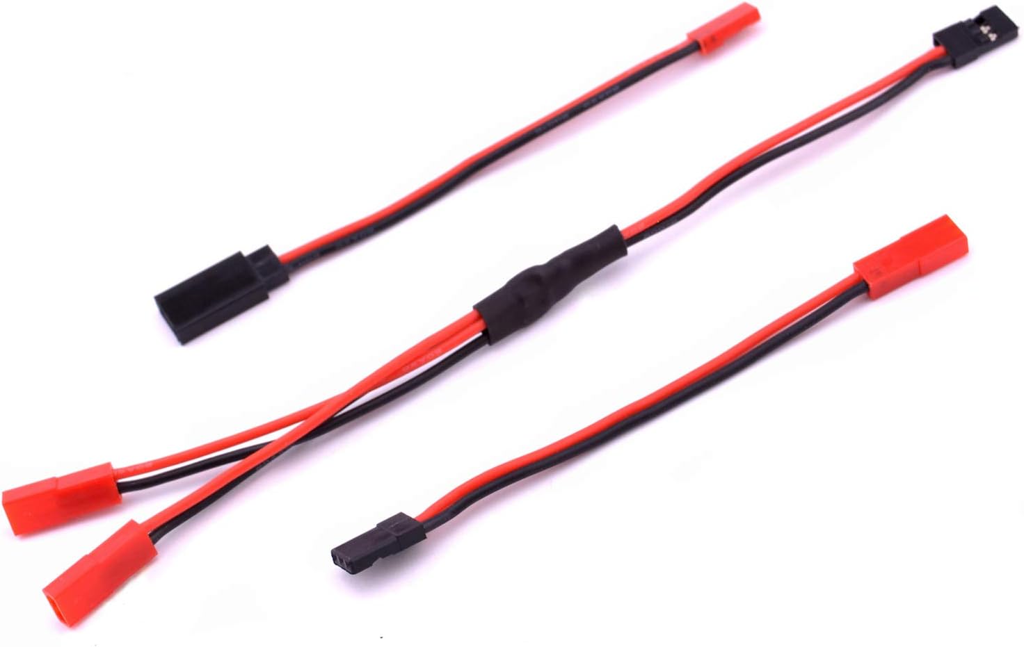 Amazon.com: FPVKing JR Male to JST Female Y Splitter Harness Parallel ...