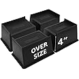 Amazon.com: HANIHUA Bed Risers 4 inch Heavy Duty, Oversized Furniture ...
