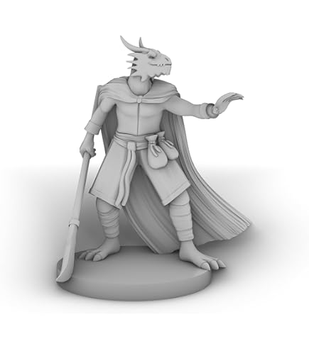 Dragonborn Wizard Miniature Stl