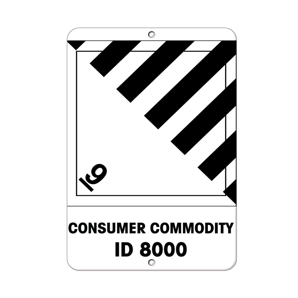 Aluminum Vertical Metal Sign Multiple Sizes Consumer Commodity Id 8000 ...