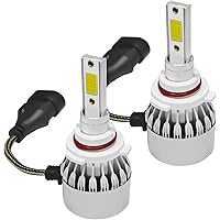 Amazon.com: Hbxdeco 2PCS H8/H11/H9 Car LED Light, 3000K 3800LM Super Bright High and Low Beam ...
