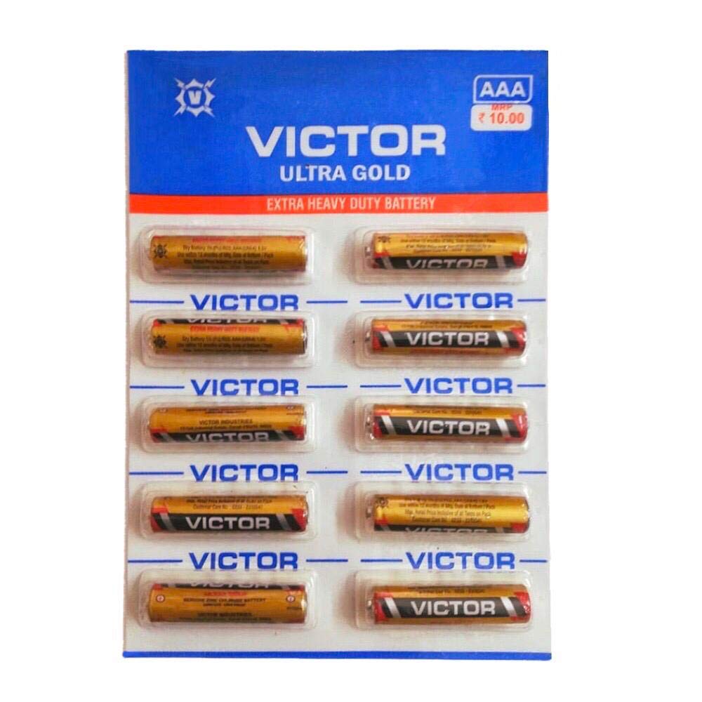 VICTOR Gold Power Extra Heavy Duty AAA Battery (10 PCS) : Amazon.in ...