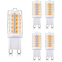 BAOMING G9 LED Bulb 4W, 40 Watt T4 G9 Base Halogen Equivalent, 2700K Soft Warm White, 120V No ...