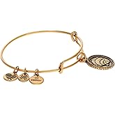 Amazon.com: Alex and Ani Path of Symbols Expandable Bangle for Women, Sun Charm, Rafaelian Gold ...