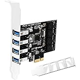 Amazon.com: Yeeliya PCIe USB Card 4-Ports(1x USB-C - 3X Type A) USB 3.0 Expansion Card PC ...