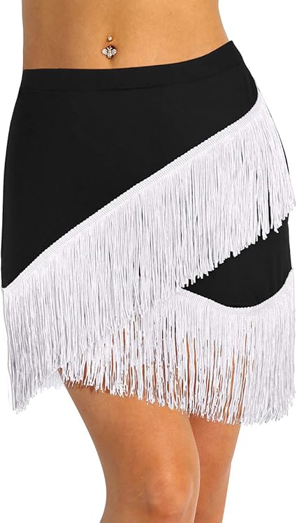 CHICTRY Falda de Baile Latino Latin Moderno Danza del Vientre Mujer ...