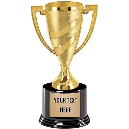 Large Cup Trophies, 9" Gold Cup Real Trophy Award with Custom Engraving ...