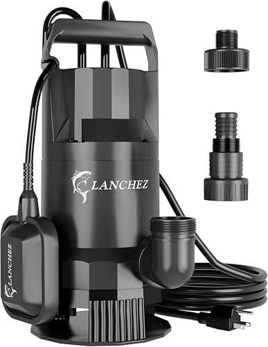 LANCHEZ 1.6HP 4858GPH Sump Pump, Automatic Submersible Water Pump with ...