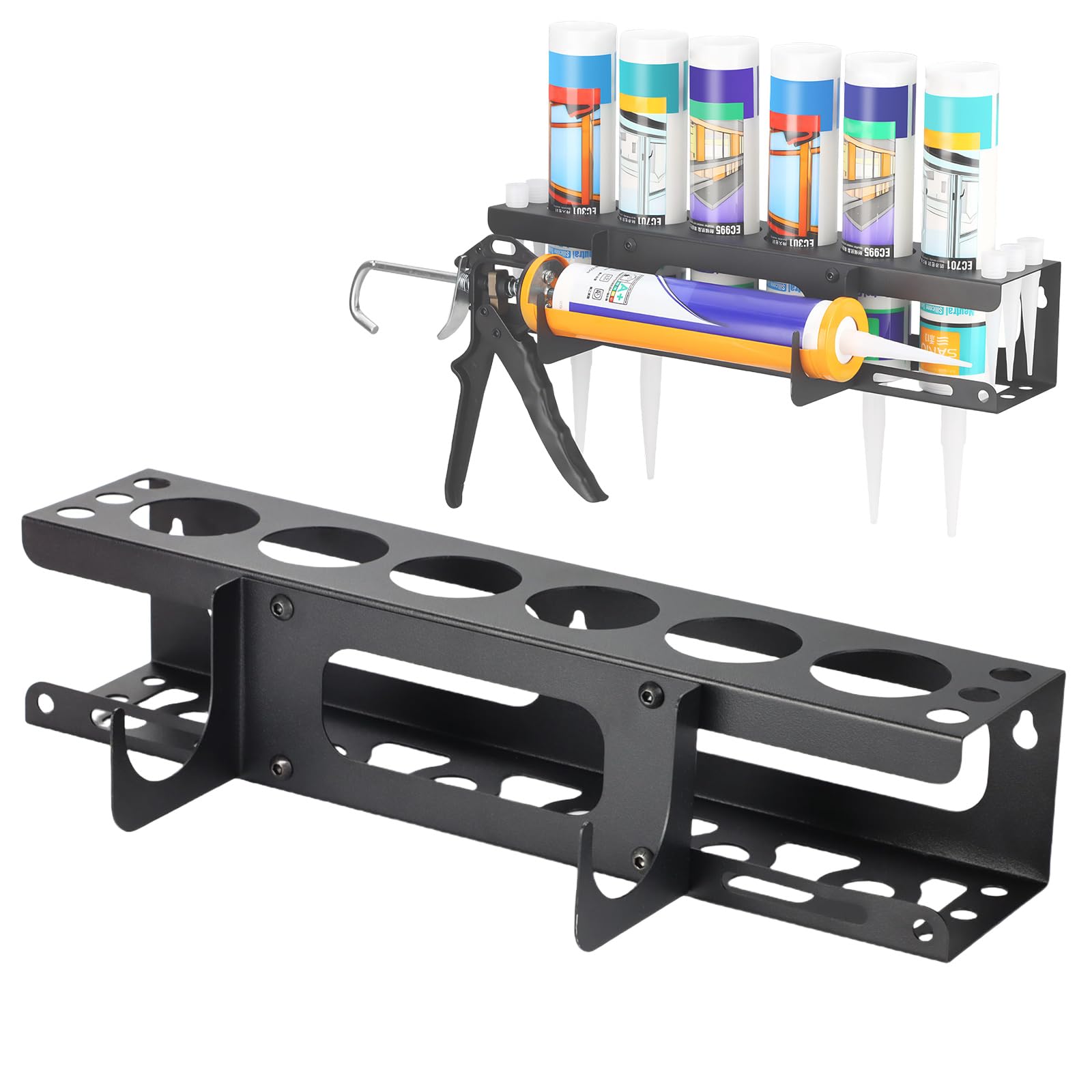 CogniForge Caulking Gun and Tube Holder,Wall Mounted Hand Caulk Tools ...