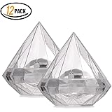 Amazon.com: 12 Extra Large Plastic Shell Candy Boxes Favors Clear ...