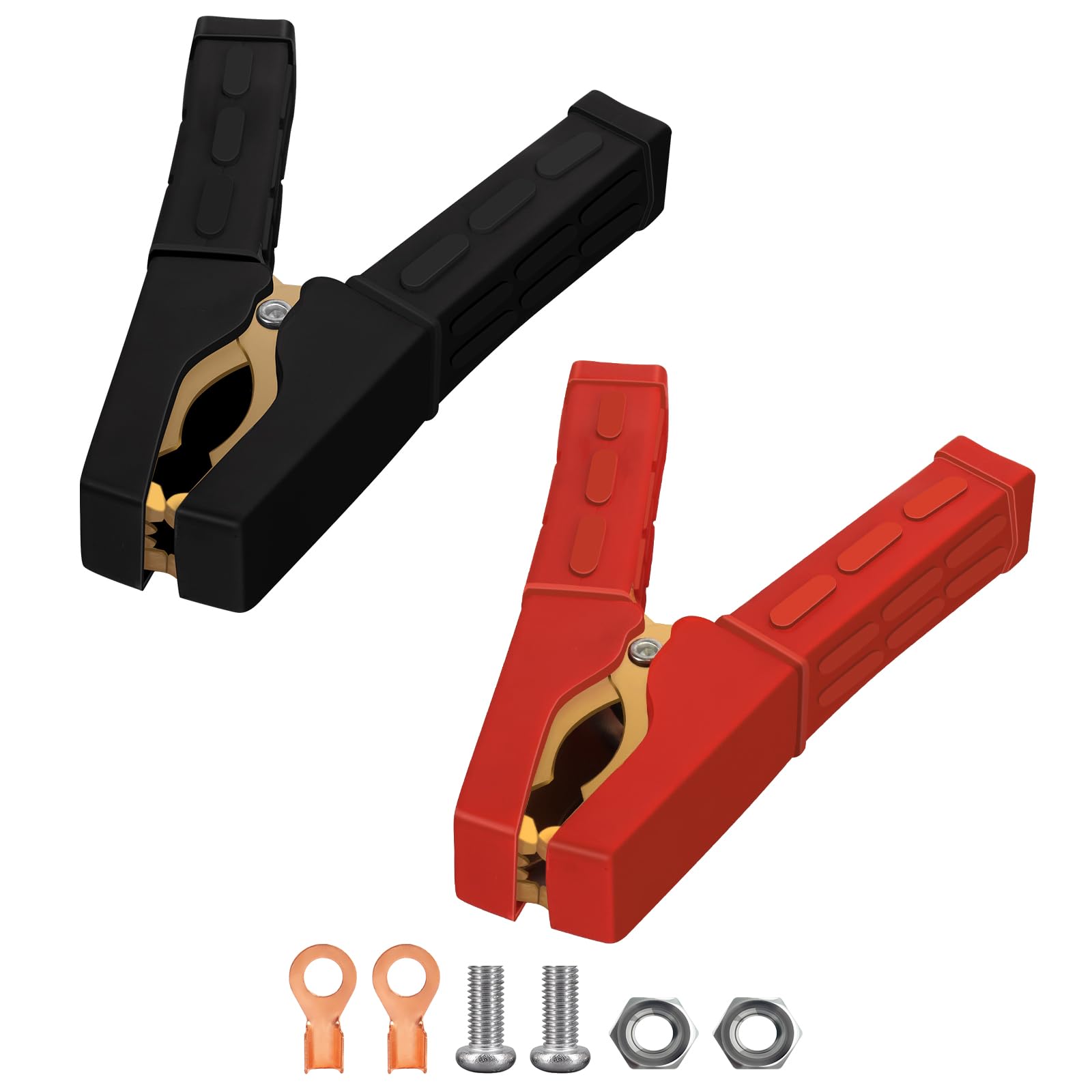 Jumper Cable Clamps 1 Pair, Battery Clamps Pure Copper, Battery Charger ...