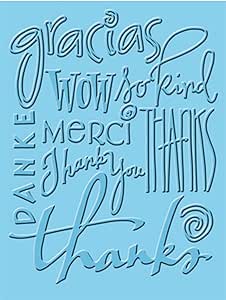 Amazon.com: Cuttlebug A2 Embossing Folder, Thanks