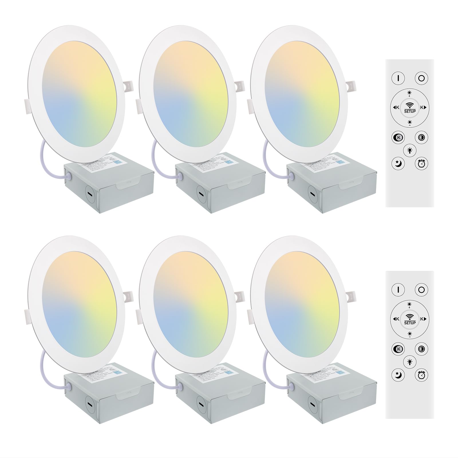 Esbaybulbs 7 inch Ceiling Light Recessed with Junction Box, 18W Ultra ...