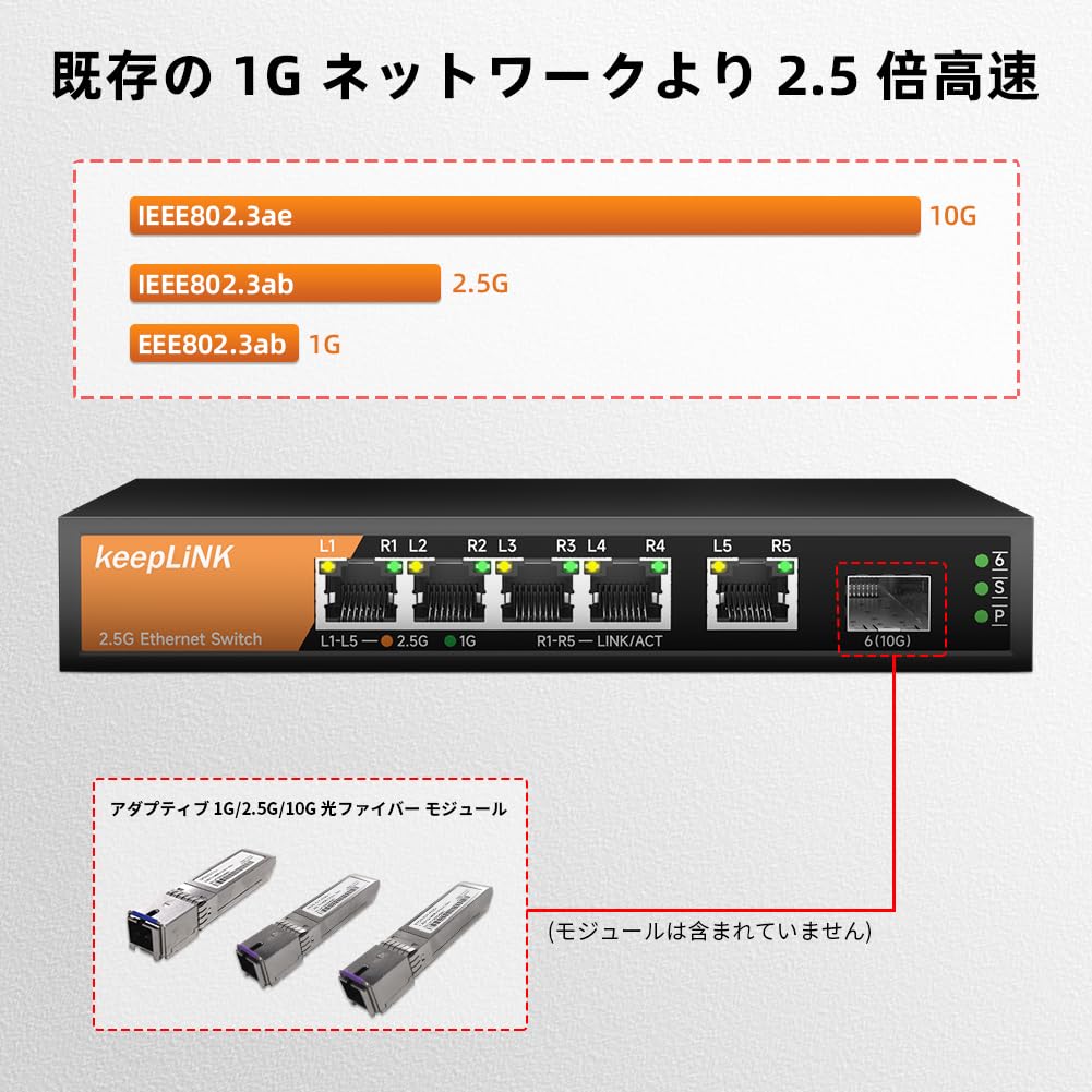 Mua keepLiNK 5-Port 2.5Gbps Switching Hub Unmanaged Switch Metal ...