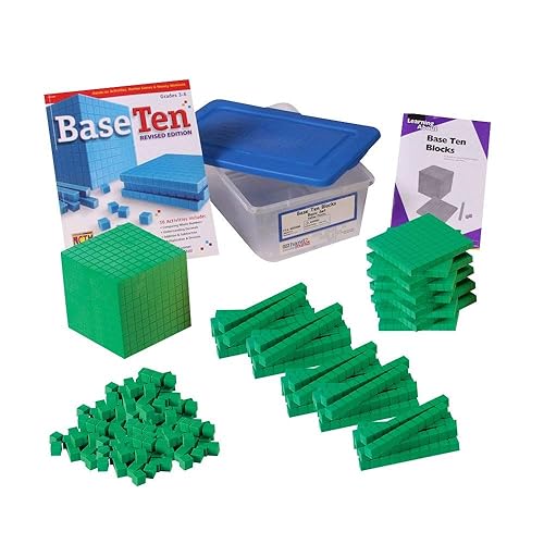 hand2mind Green Foam Base Ten Blocks Complete Classroom Set, Place ...