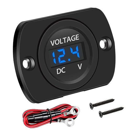 Linkstyle 12V LED Voltmeter Gauge, Digital Panel Mount Display for Car ...