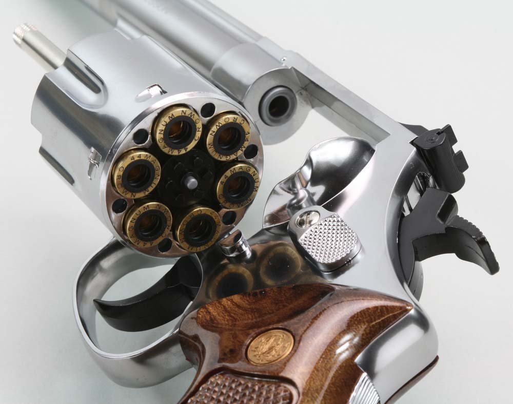 Crown Model Hop Up Gas Revolver No.6 S & W M629 8 Inch Stainless Steel ...