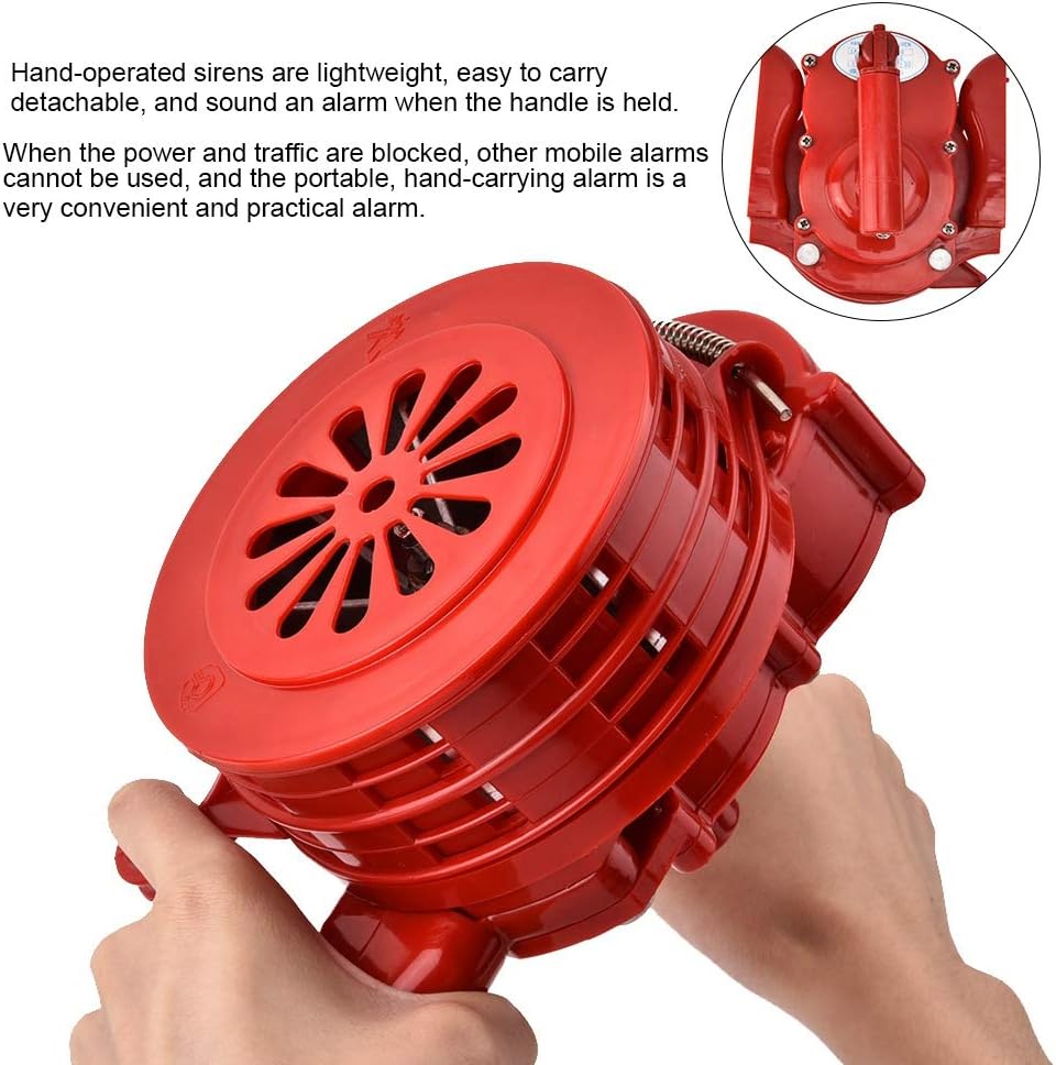 Hand Crank Alarm, Wireless Portable Hand-Operated Sirens, Crowd ...