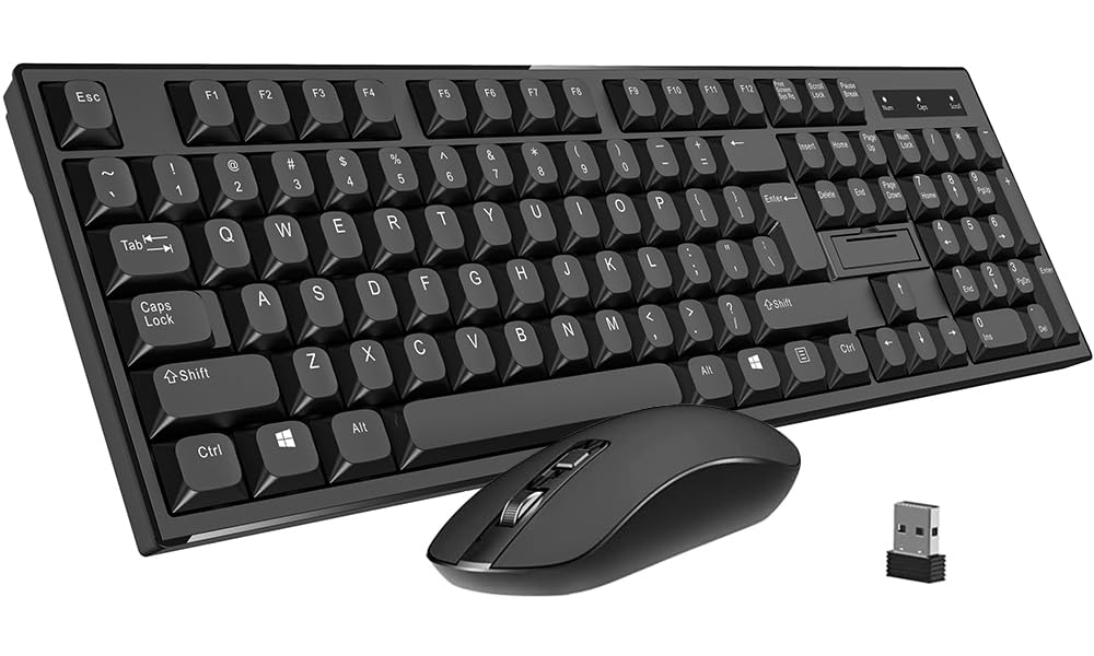 Mua Wireless Keyboard and Mouse Combo -Full Size QWERTY Layout Wireless ...