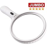 Fancii Extra Large LED Handheld Magnifying Glass with Light - 2X 4X 10X ...